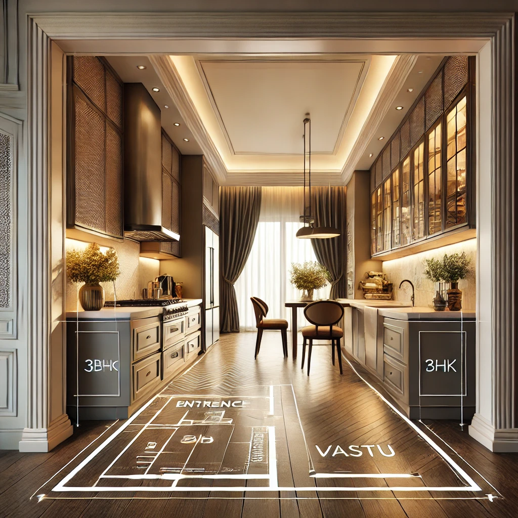 Vastu For 3BHK Luxury Kitchen, Sink And Stove