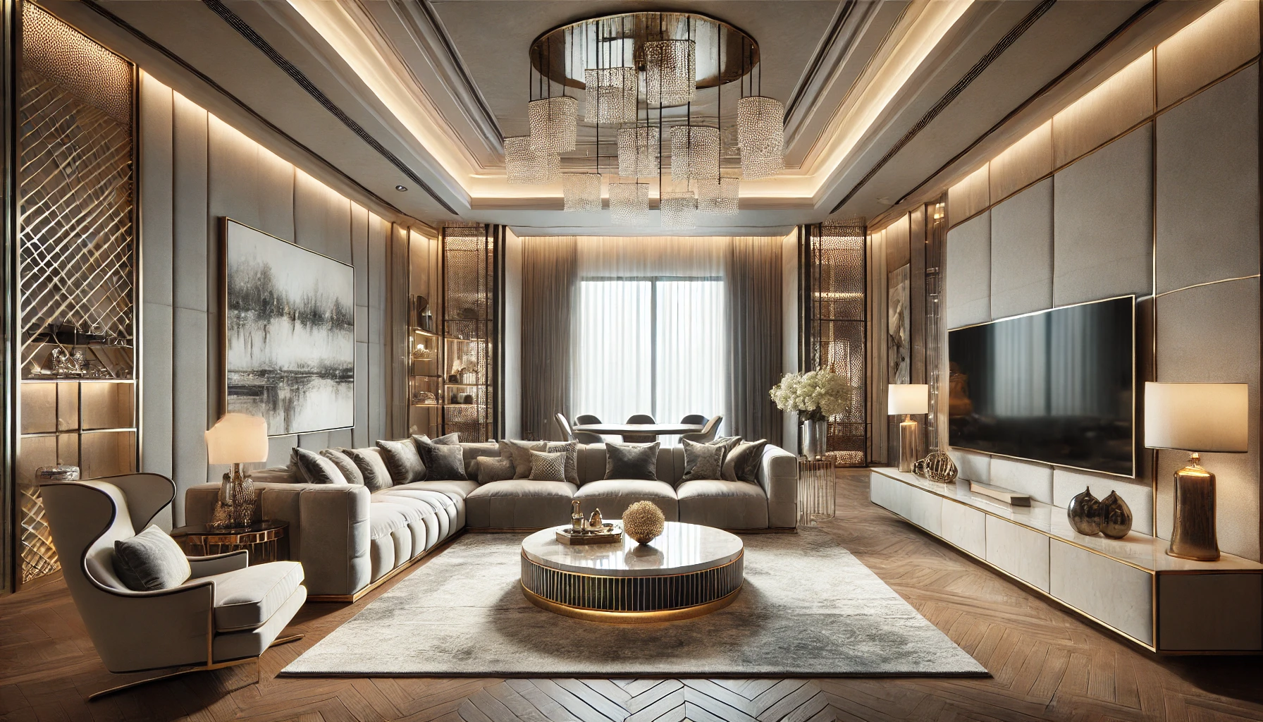 Luxury Living Room With Modern Aesthestic