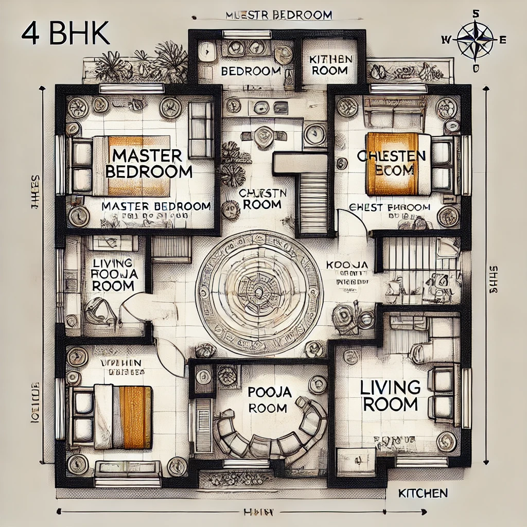 Luxury 4 BHK Vastu-Compliant Interior Design in Mumbai: